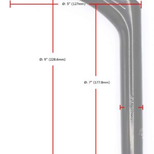 Stem - Fito Aluminum Alloy Handle Bar Stem - TWIN 2 BOLT - Gooseneck, Handle bar: 25.4mm, Frame: 22.2mm, for Beach Cruiser Bikes, BMX Bikes, Comfort Bikes, (Silver)