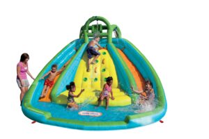 little tikes rocky mountain river race inflatable slide bouncer multicolor, 161.00''l x 169.00''w x 103.00''h --- weight: 50.00lbs.