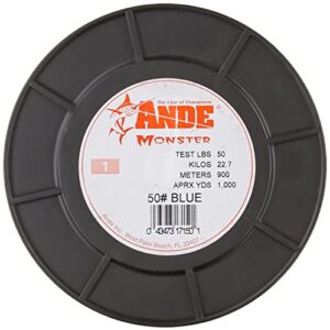 Ande Monster Fishing Lines, 1 lb/ 50 lb, Blue