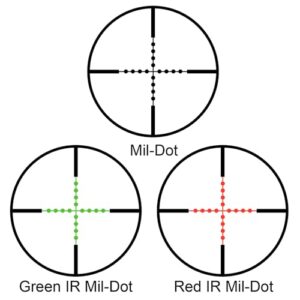 Barska Compact Rifle Scope Red/Green Illuminated Mil-Dot Reticle with Cantilever Rings - 4x32