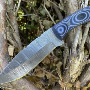 Perkin Handmade Damascus Hunting Knife Full Tang Fixed Blade Knife - 5MH