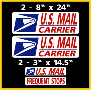 mail delivery magnetic sign rural carrier magnet 4 piece set dark blue