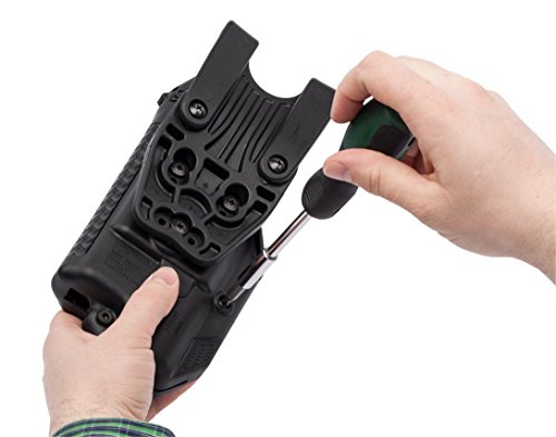 BLACKHAWK 44E000BW-R Glock 17/22/31 Basket Weave Epoch Level 3 Molded Light Bearing Duty Holster