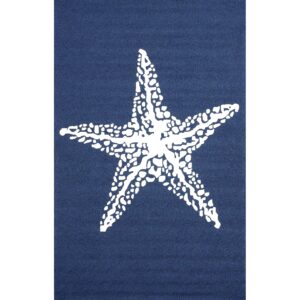 nuLOOM Hand Hooked Marine Indoor/ Outdoor Area Rug, 8x10, Navy