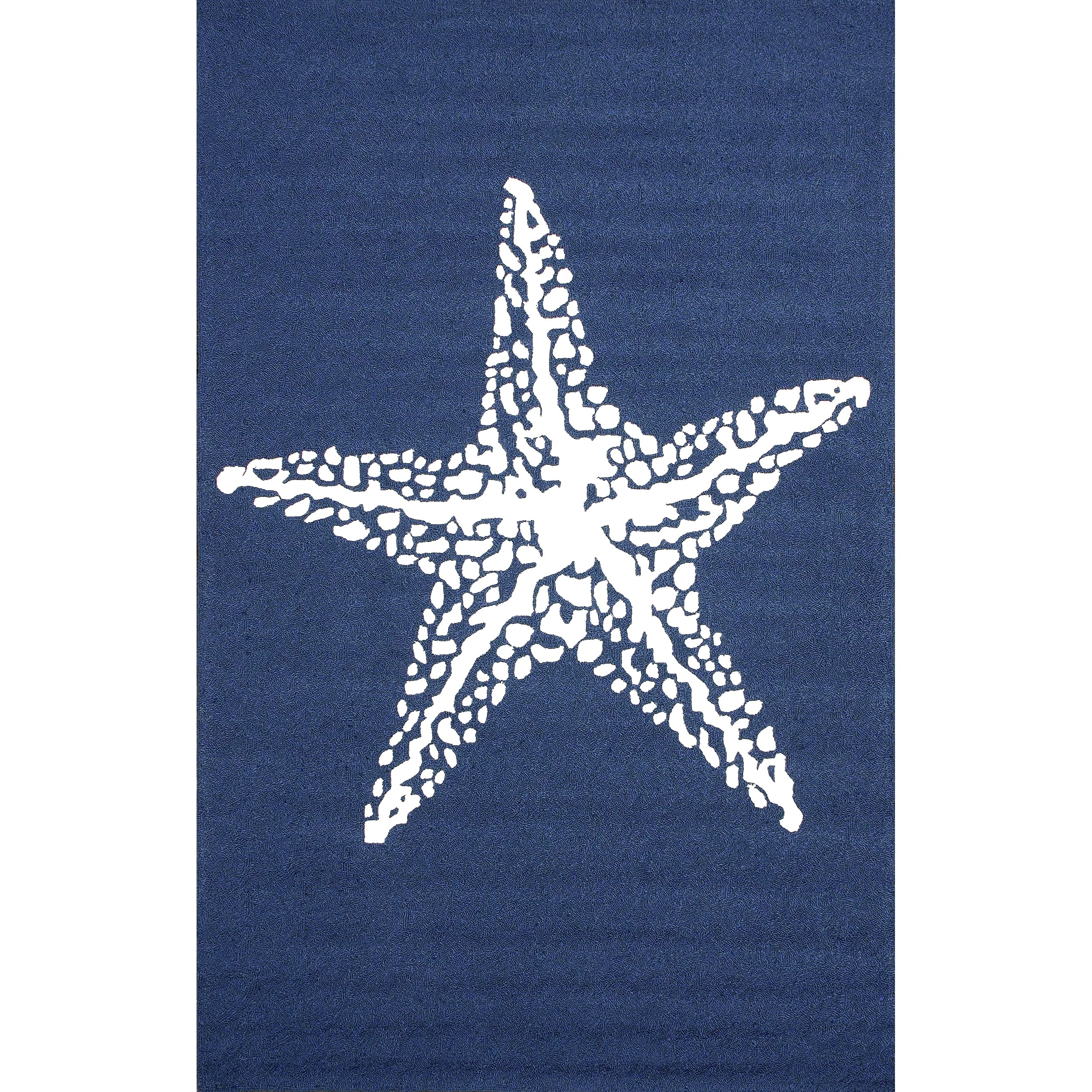 nuLOOM Hand Hooked Marine Indoor/ Outdoor Area Rug, 8x10, Navy