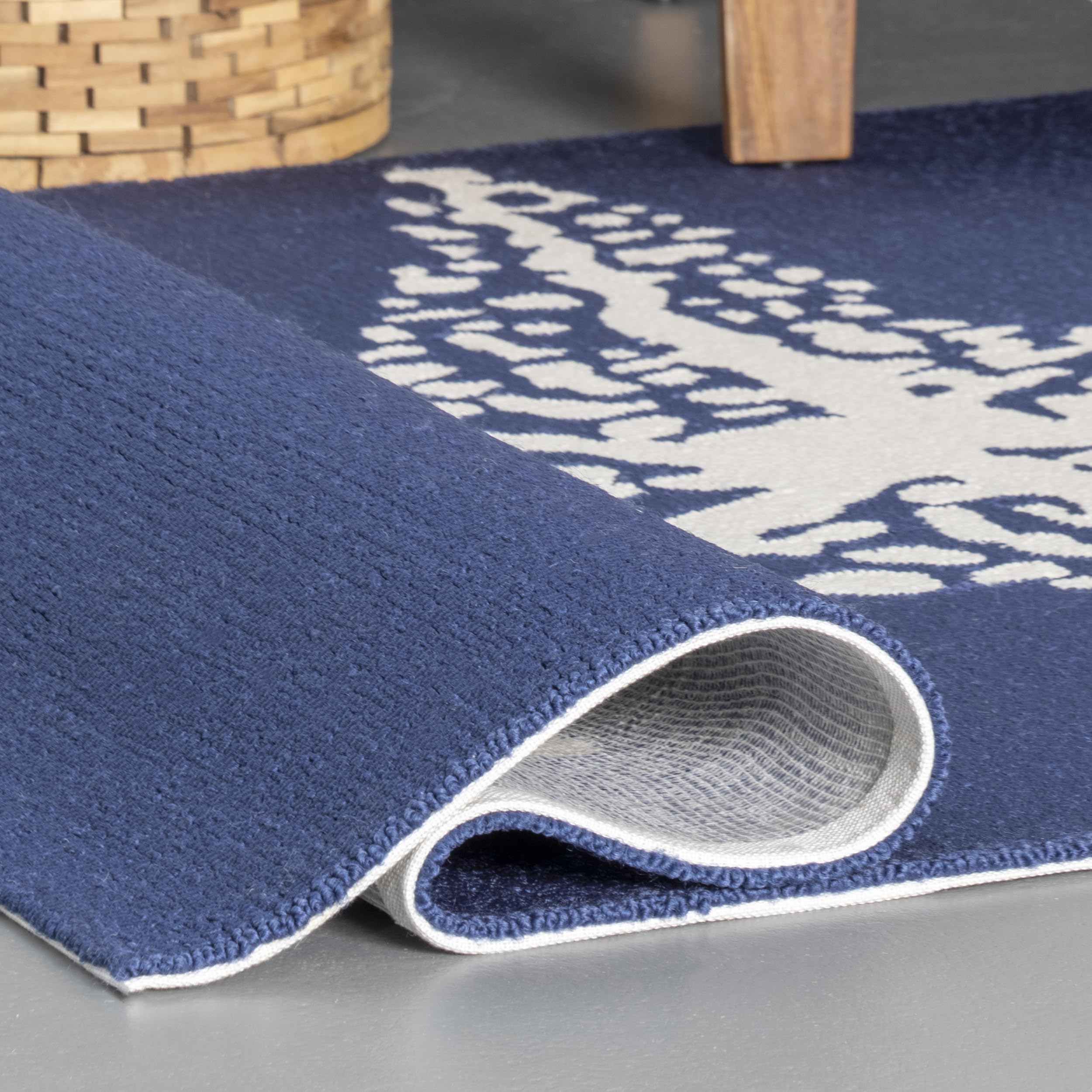 nuLOOM Hand Hooked Marine Indoor/ Outdoor Area Rug, 8x10, Navy