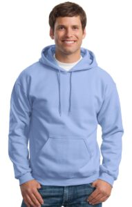 gildan hooded pullover sweat shirt heavy blend 50/50 - carolina blue 18500 xl