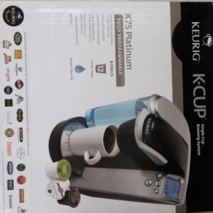 Keurig K75 Platinum Single-Cup Home-Brewing System with Water Filter Kit, One Size, Silver/Platinum