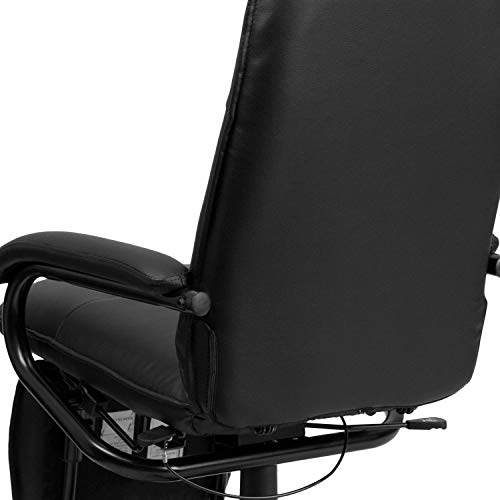 Flash Furniture Robert High Back Black LeatherSoft Executive Reclining Ergonomic Swivel Office Chair with Arms