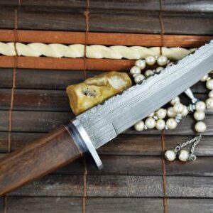 Perkin - Handmade Damascus Hunting Knife - Tanto Balde