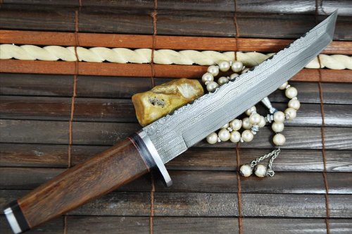 Perkin - Handmade Damascus Hunting Knife - Tanto Balde