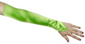 dancing with the moon fingerless satin opera length glove in assorted colors greatlookz colors: bright spring green