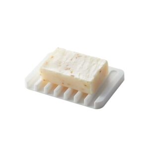 yamazaki home soap tray - silicone holder dish for sink, silicone, no assembly req.