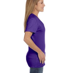 Hanes Women's Nano V-Neck T-Shirt XXL Purple