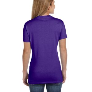 Hanes Women's Nano V-Neck T-Shirt XXL Purple