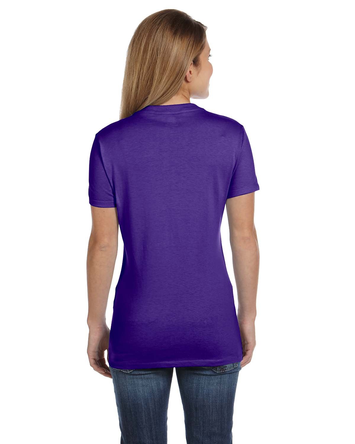 Hanes Women's Nano V-Neck T-Shirt XXL Purple