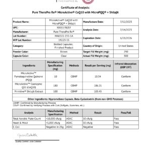 MicroActive CoQ10 Enhanced with MicroPQQ + Shilajit “Sustained Release” 60 Veg Caps | Convenient Once a Day Clinical Dose | 2 Month Supply | Vegan | Pharmaceutical Grade