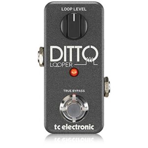 tc electronic ditto looper highly intuitive looper pedal with 5 minutes of looping time, analog-dry-through and true bypass multicolored