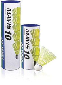 yonex mavis 10 badminton shuttlecocks - tube of 6, colour- yellow, one size, k-rey-yx10y