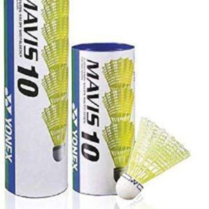 YONEX Mavis 10 Badminton Shuttlecocks - Tube of 6, Colour- Yellow, one Size, K-REY-YX10Y