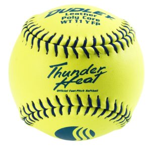 dudley 11" usssa thunder heat leather fastpitch softball - pack of 12