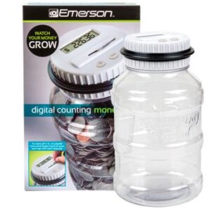 emerson digital coin-counting money jar [office product]