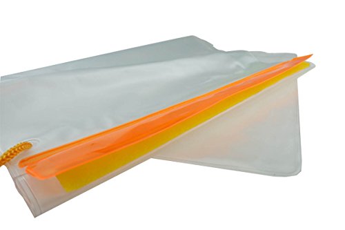 SE Set of 3 Waterproof Plastic Pouches with Hook and Loop Closure - TP126-3