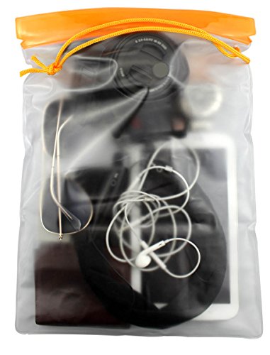 SE Set of 3 Waterproof Plastic Pouches with Hook and Loop Closure - TP126-3