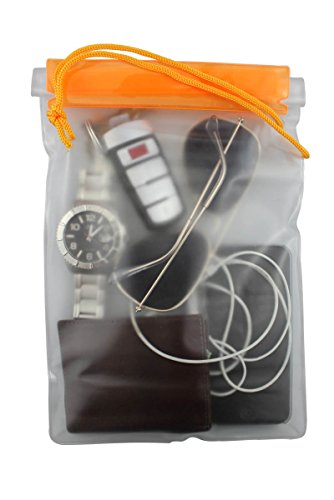 SE Set of 3 Waterproof Plastic Pouches with Hook and Loop Closure - TP126-3