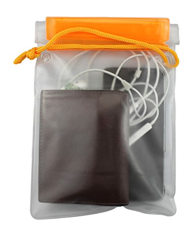 SE Set of 3 Waterproof Plastic Pouches with Hook and Loop Closure - TP126-3