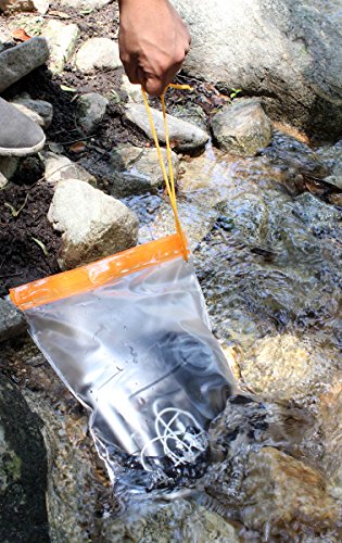 SE Set of 3 Waterproof Plastic Pouches with Hook and Loop Closure - TP126-3