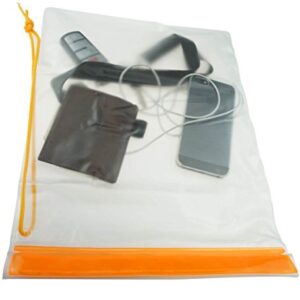 SE Set of 3 Waterproof Plastic Pouches with Hook and Loop Closure - TP126-3