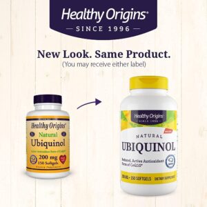 Healthy Origins Ubiquinol (Active form of CoQ10), 200 mg - Activated Form of CoQ10 - Kaneka Ubiquinol Supplements for Heart Health & Antioxidant Support - Gluten-Free & Non-GMO - 150 Softgels