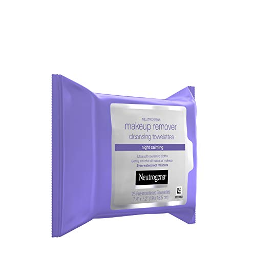 Neutrogena Makeup Remover Cleansing Towelettes Night Calming, 25 Count, 3pk