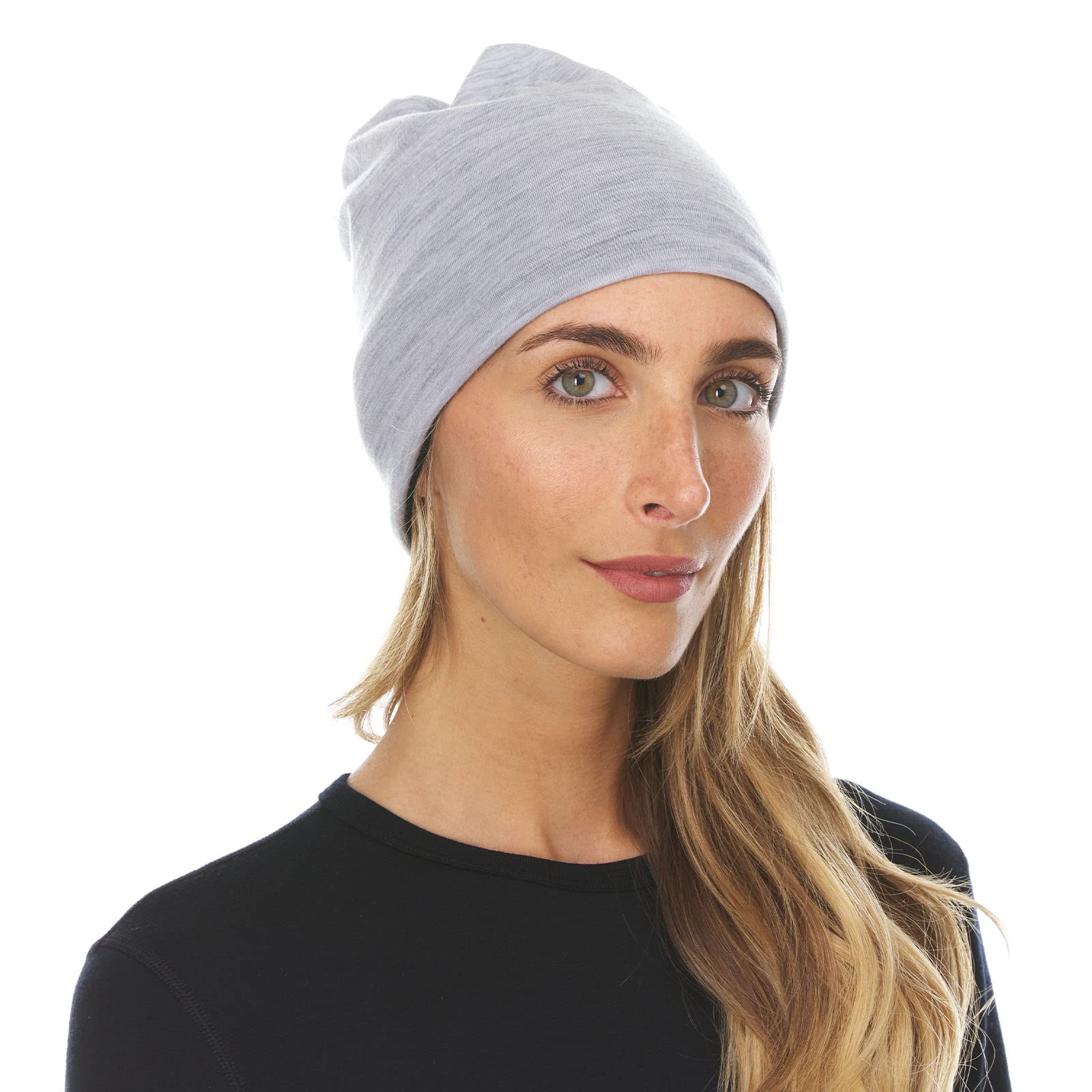 Minus33 Merino Wool Micro Weight Reversible Beanie Ash Gray/Black One Size