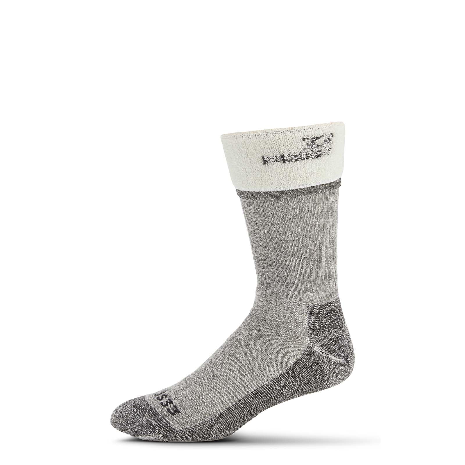 USA Made - Over the Calf Socks - Expedition Weight - Mountaineering Socks - Merino Wool - Mountain Heritage - Gray Heather - Large