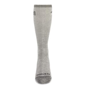 USA Made - Over the Calf Socks - Expedition Weight - Mountaineering Socks - Merino Wool - Mountain Heritage - Gray Heather - Large