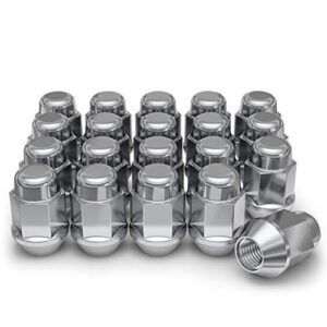 white knight 1707s-20am chrome m12x1.50 bulge acorn lug nut, 20 count (pack of 1)