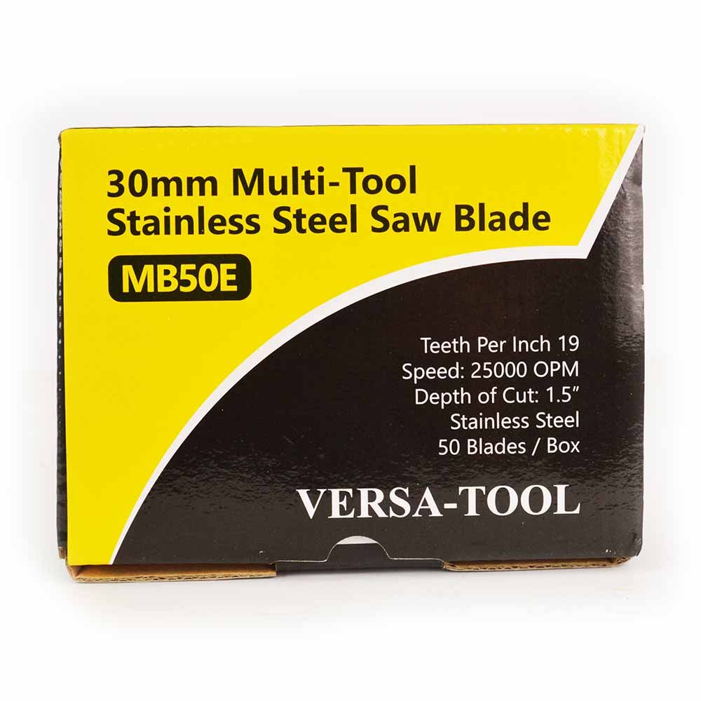 Versa Tool MB50E 30mm Stainless Steel Multi-Tool Saw Blades 50/Pk Fits Fein Multimaster, Dremel, Bosch, Craftsman, Ridgid Oscillating Tools