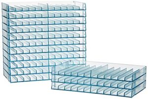 crafter's companion penst14 the ultimate marker storage rack, empty-holds 168, 14-pack, light blue