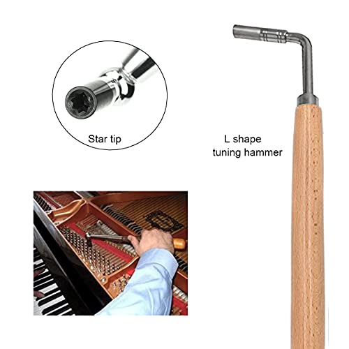 Ecloud Shop Professional Piano Tuning Hammer Tuner 6pcs Tool + case