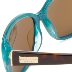 Kate Spade New York Women's Hilde Cat-Eye Sunglasses, Olive & Tortoise & Turquoise Polarized, 54 mm