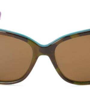 Kate Spade New York Women's Hilde Cat-Eye Sunglasses, Olive & Tortoise & Turquoise Polarized, 54 mm