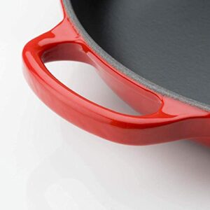 Le Creuset Enameled Cast Iron Signature Iron Handle Skillet, 9" (1-3/8 qt.), Cerise