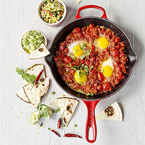 Le Creuset Enameled Cast Iron Signature Iron Handle Skillet, 9" (1-3/8 qt.), Cerise