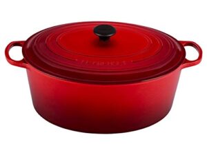 le creuset enameled cast iron signature oval dutch oven, 15.5 qt., cerise