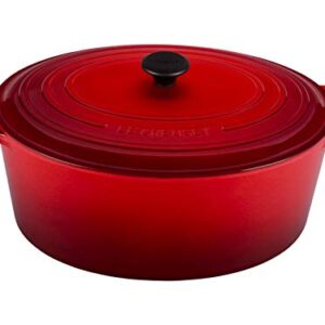 Le Creuset Enameled Cast Iron Signature Oval Dutch Oven, 15.5 qt., Cerise