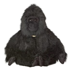 aurora® adorable miyoni® gorilla stuffed animal - lifelike detail - cherished companionship - black 16 inches