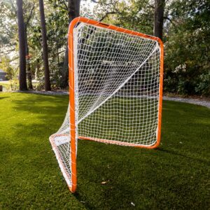 Franklin Sports Backyard Lacrosse Goal - Kids Lacrosse Net/ Equipment - Perfect for Youth Training - 48" x 48", orange