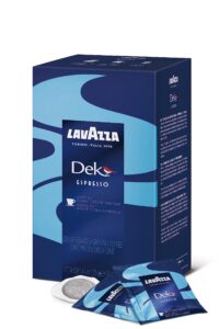 lavazza dek decaffeinated espresso pods (case of 108)